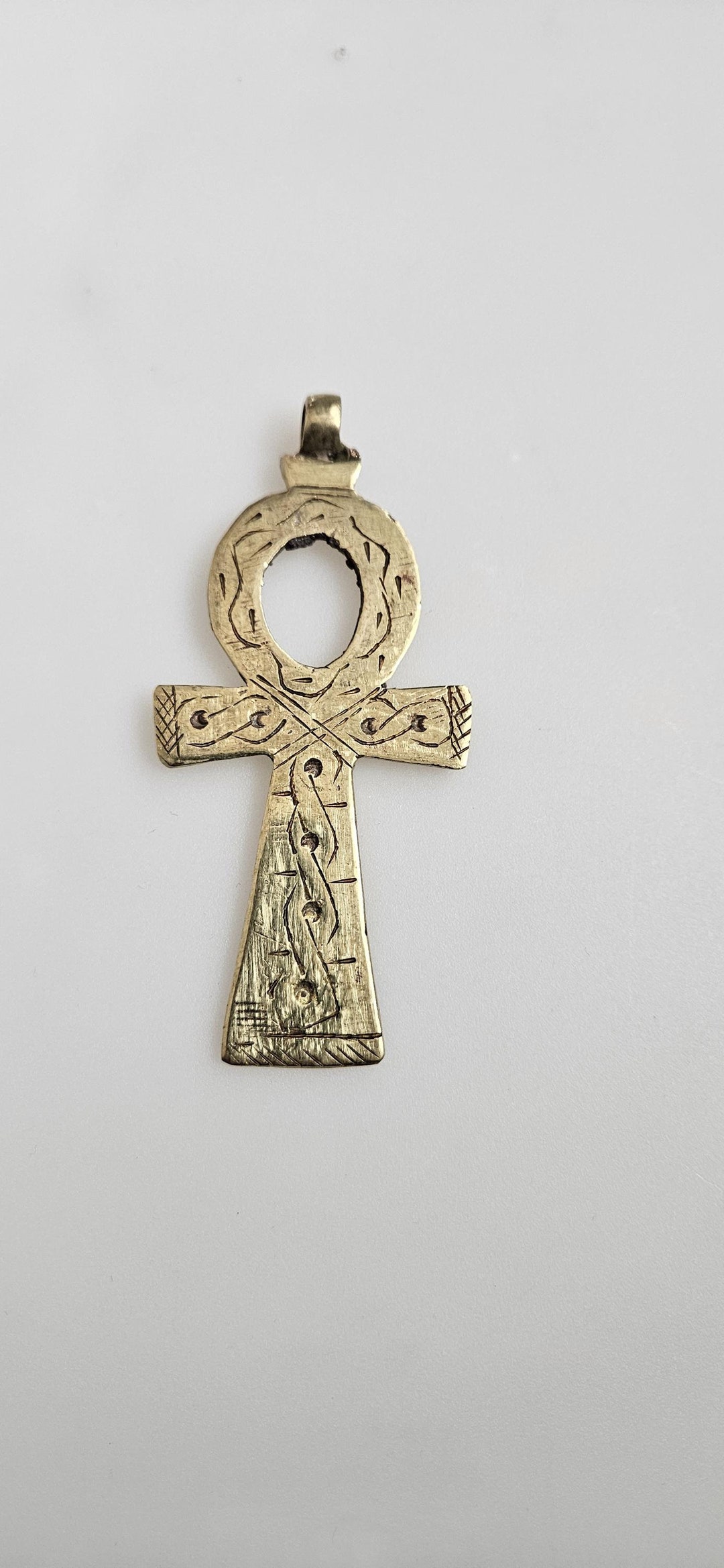 Large Ankh Pendant, Ethiopian Ankh, Brass Ankh - Etsy