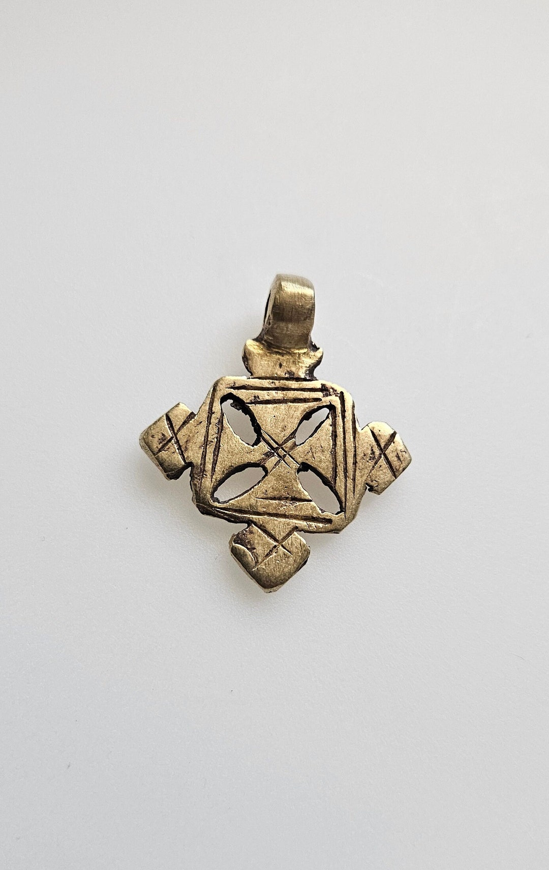 Small Brass Cross, BRASS Ethiopian Coptic Cross - Etsy