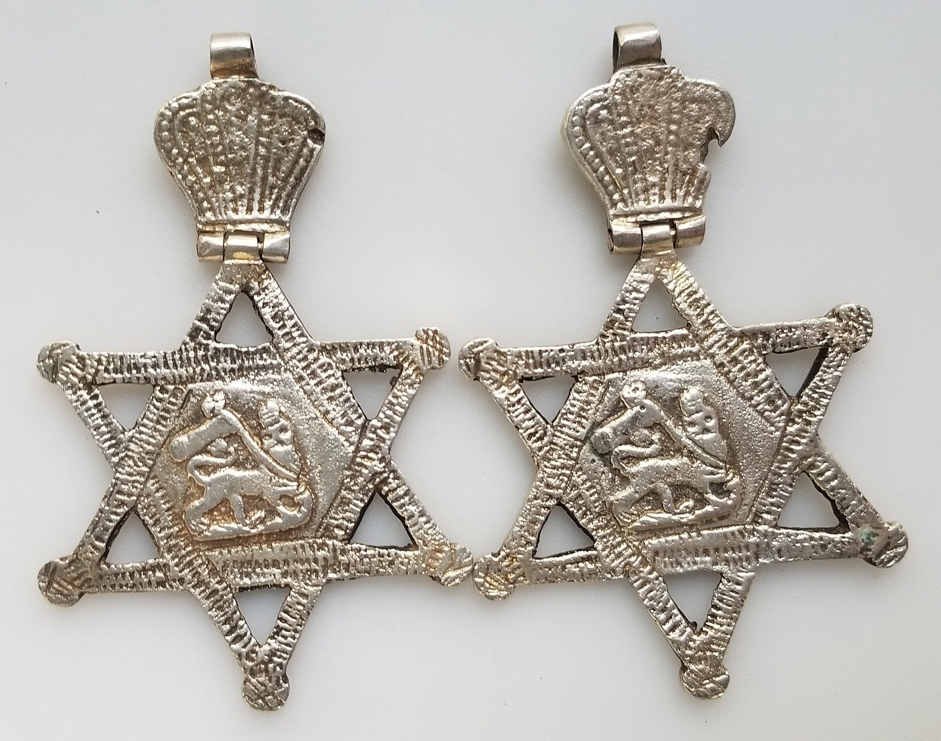 Hinged Ethiopian Rasta pendant Star of David Pendant | Etsy