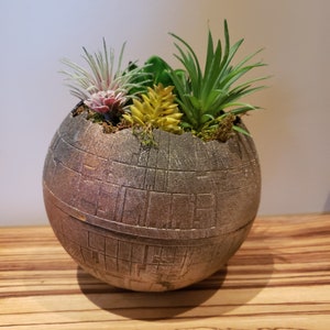Rusted Death Star Planter Succulents Air Plants Terrarium Decor - Etsy