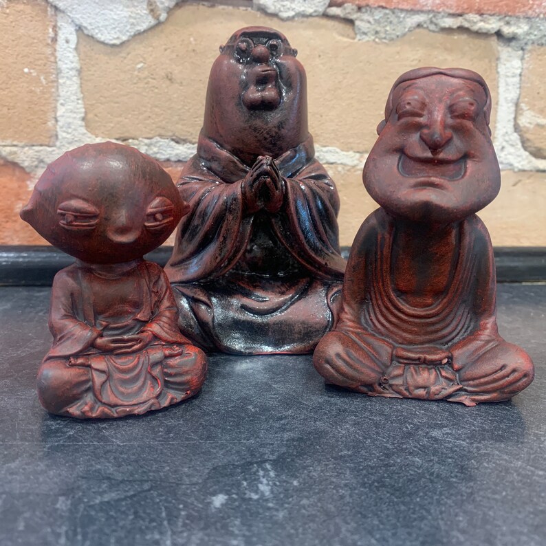 Stewie Buddha Red Antiqued Family Guy Statue - Etsy