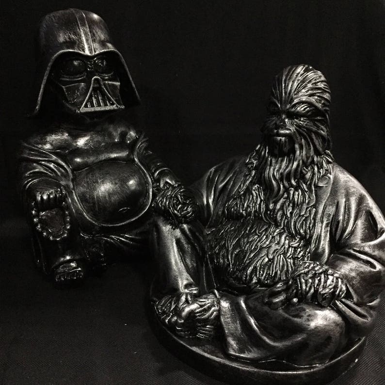Large Silver Darth Vader Buddha Statue Star Wars - Etsy