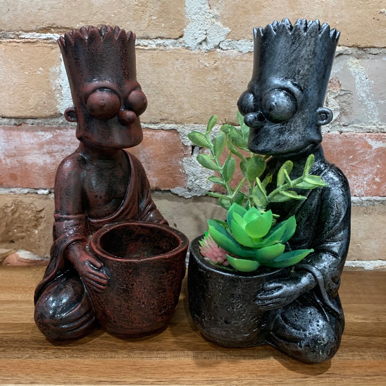 Red Bart Simpson Buddha Original Sculpt and Cast Custom - Etsy
