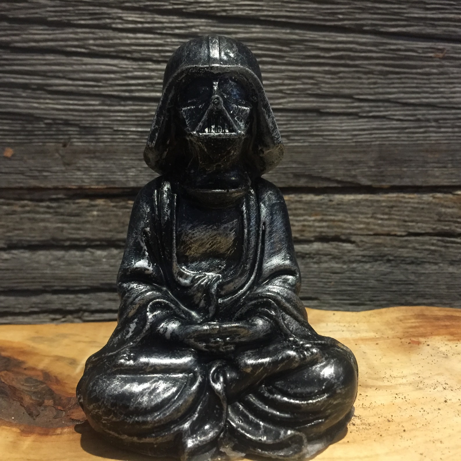 Silver Darth Vader Buddha Statue Original Darth Buddha Sculpt and Cast ...