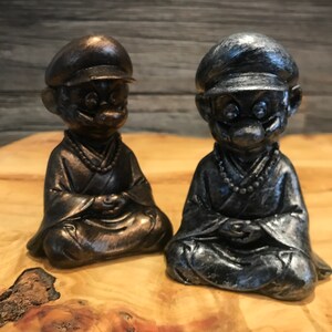 Silver Super Mario Buddha Original Sculpt and Cast Mario Bros - Etsy