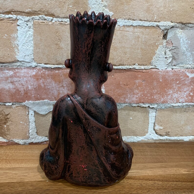 Red Bart Simpson Buddha Original Sculpt and Cast Custom Simpsons Buddha ...
