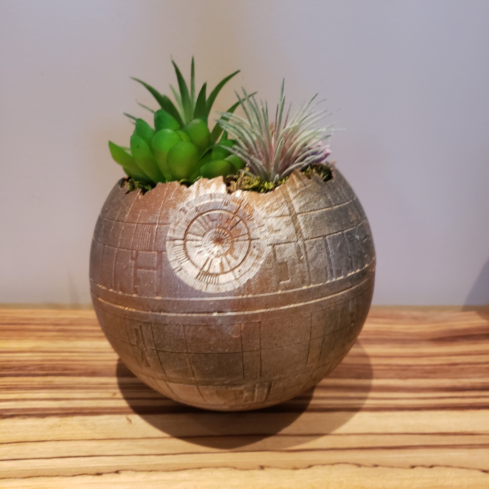 Rusted Death Star Planter Succulents Air Plants Terrarium Decor - Etsy