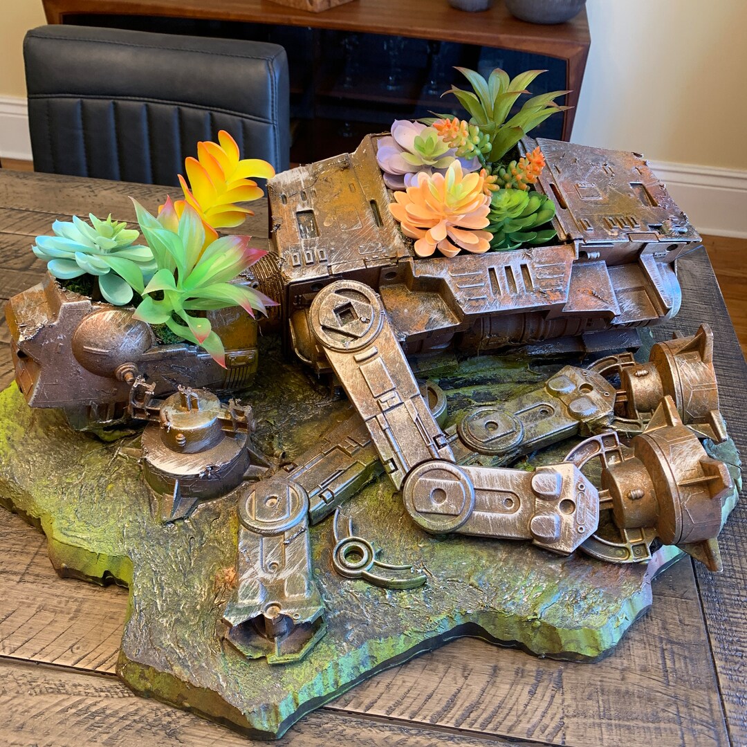 Crashed At-at Planter Centerpiece Imperial Walker Diorama Star Wars - Etsy