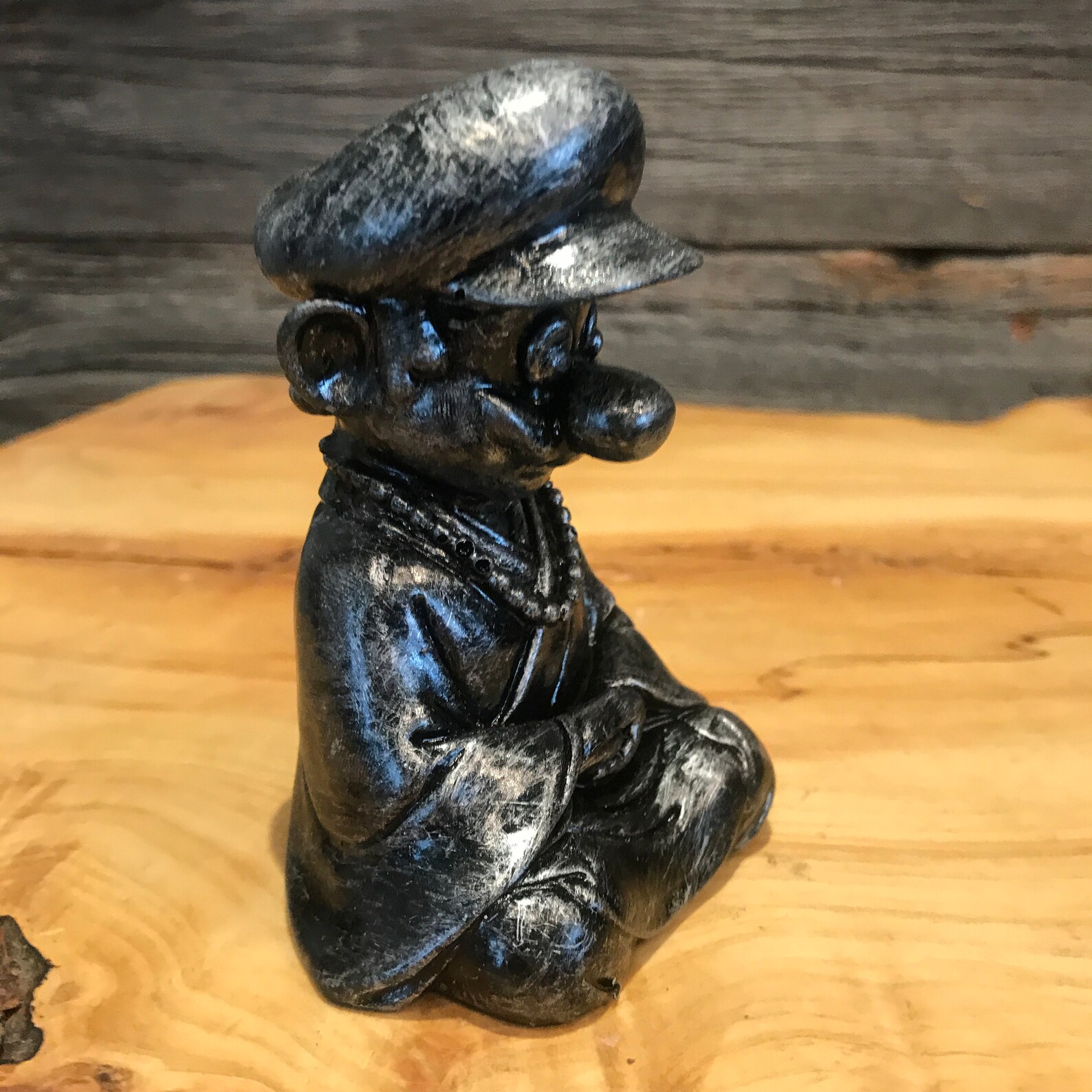 Silver Super Mario Buddha Original Sculpt and Cast Mario Bros - Etsy