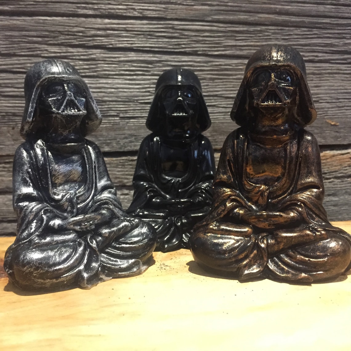 Silver Darth Vader Buddha Statue Original Darth Buddha Sculpt and Cast ...