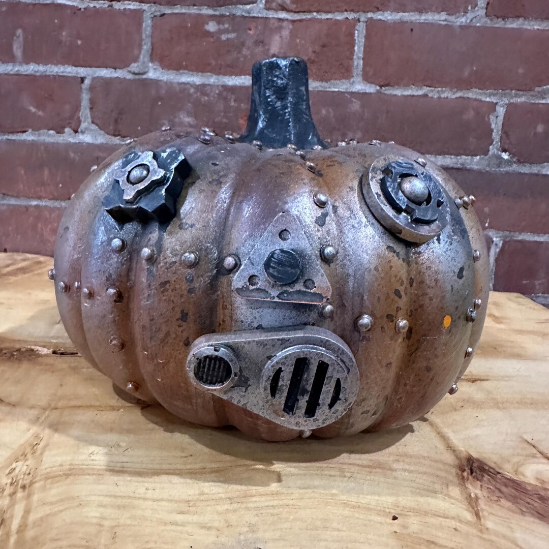 Steampunkin 3 Steampunk Robot Pumpkin Halloween Decor Mechanical ...