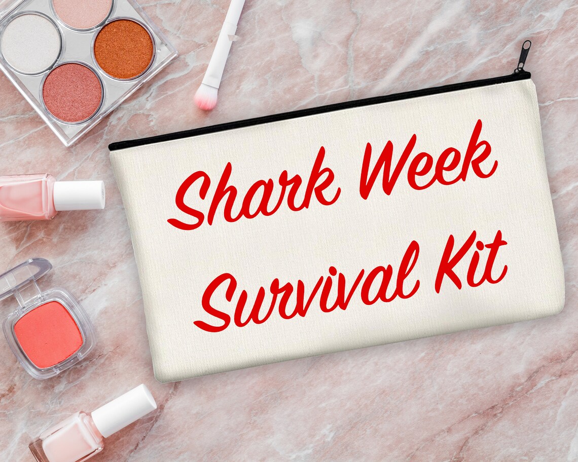 Shark Week Survival Kit Pouch - Etsy