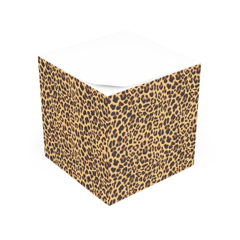 Leopard Print Sticky Note Cube 700 Sheet Sticky Note Pad With Cheetah ...