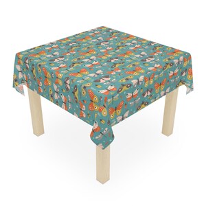 Flutter Frolic Moth, Butterfly, Dragonfly Bug Print Tablecloth - 55x55 ...