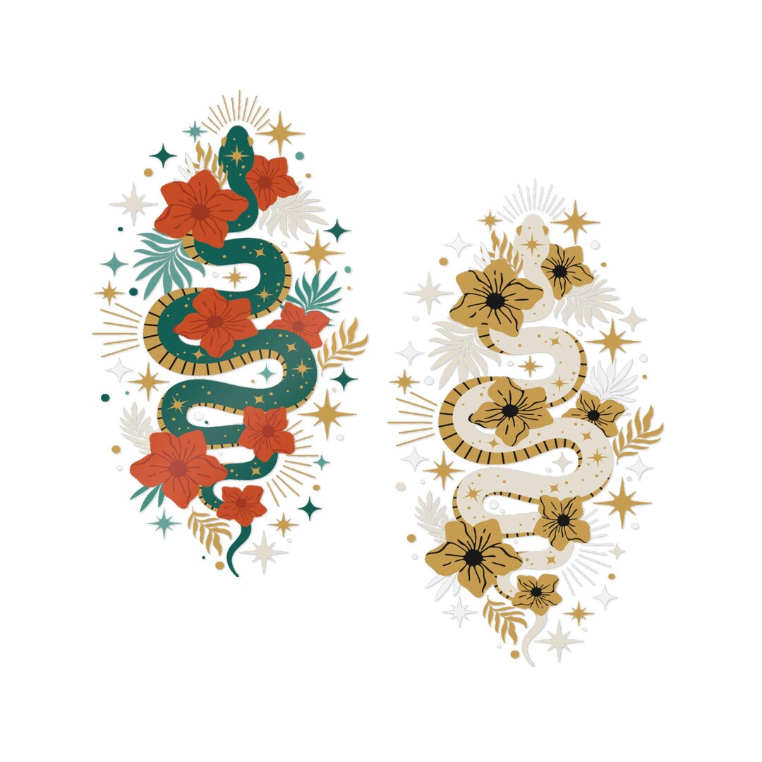 Mystic Snakes Die-cut Stickers Sheet Includes 2 Boho Snake Stickers ...