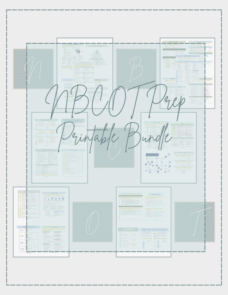 NBCOT Exam Preparation Study Guide Printable Bundle - Etsy