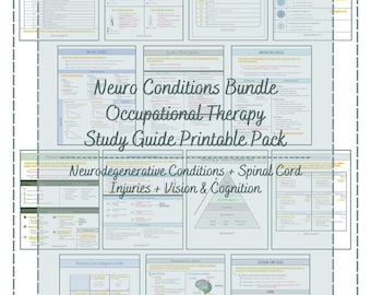 Spinal Cord Injury Occupational Therapy Study Guide Printable Bundle - Etsy