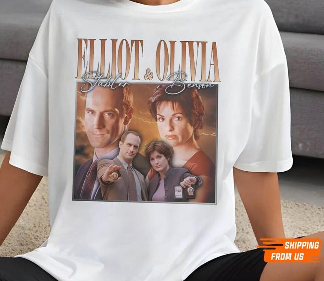 Retro Elliot Stabler and Olivia Benson Shirt, Elliot and Olivia Tshirt ...