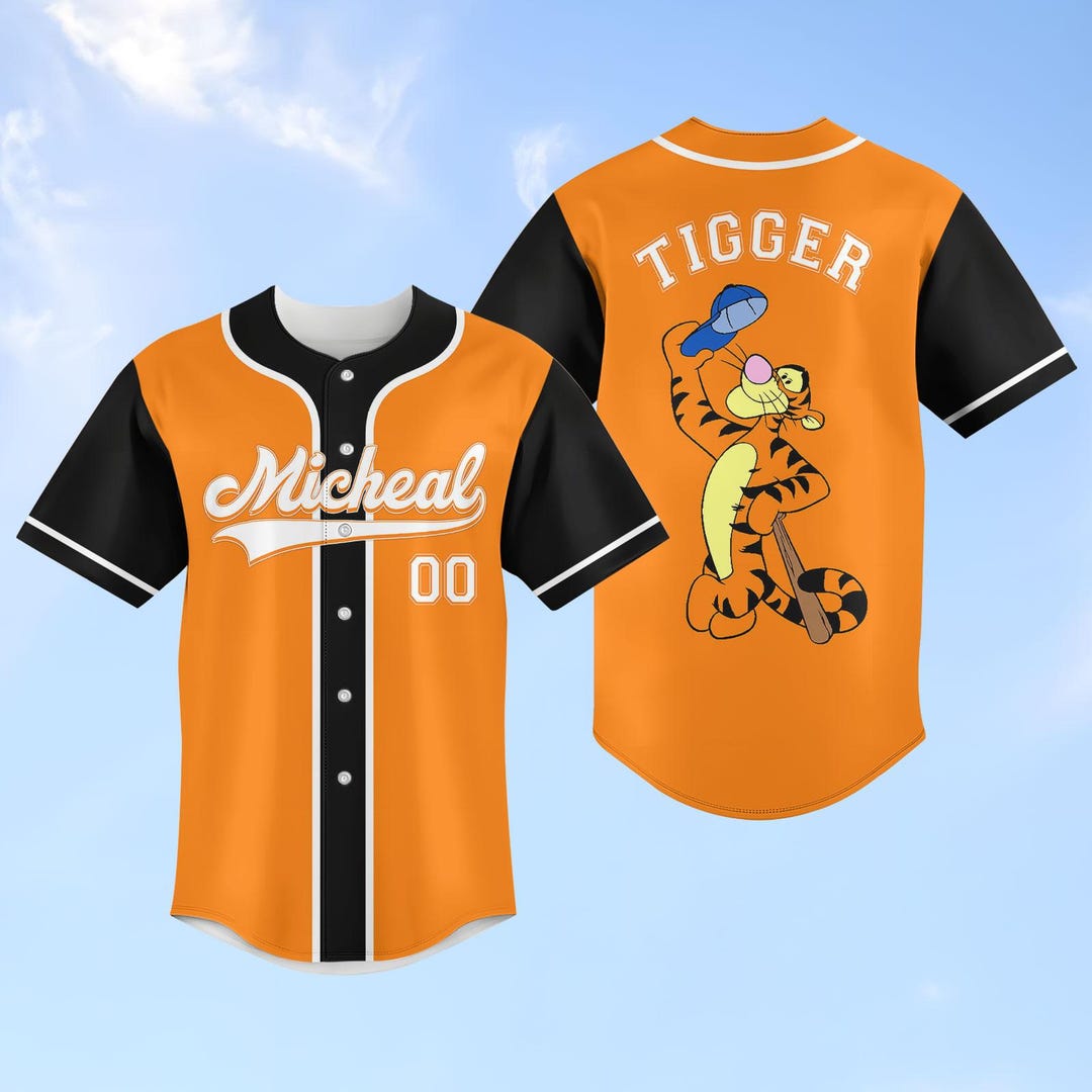 Personalized Disney Tigger Baseball Jersey, Winnie the Pooh Jersey ...