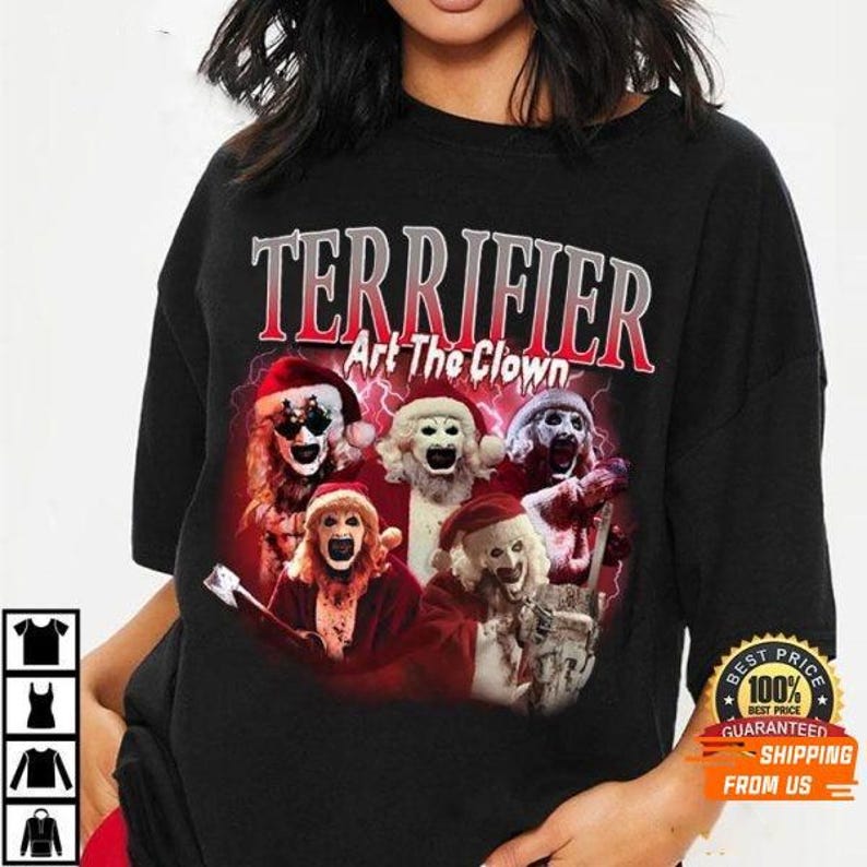 Art the Clown Terrifier 3 Graphic Shirt, Terrifier Movie Hoodie, Horror ...