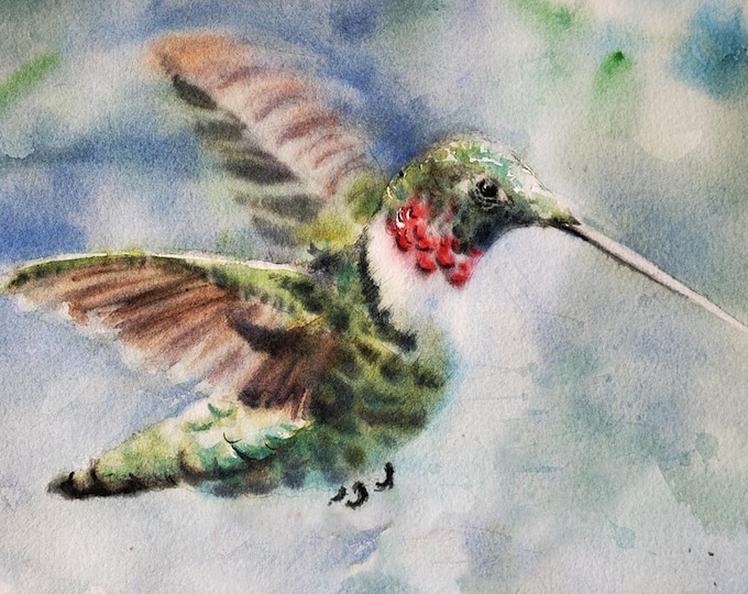 Hummingbird Watercolor Painting Tutorial for Beginners - Etsy