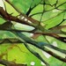 Zen Nature Abstract Green Art Print of My Watercolor Painting Branches ...