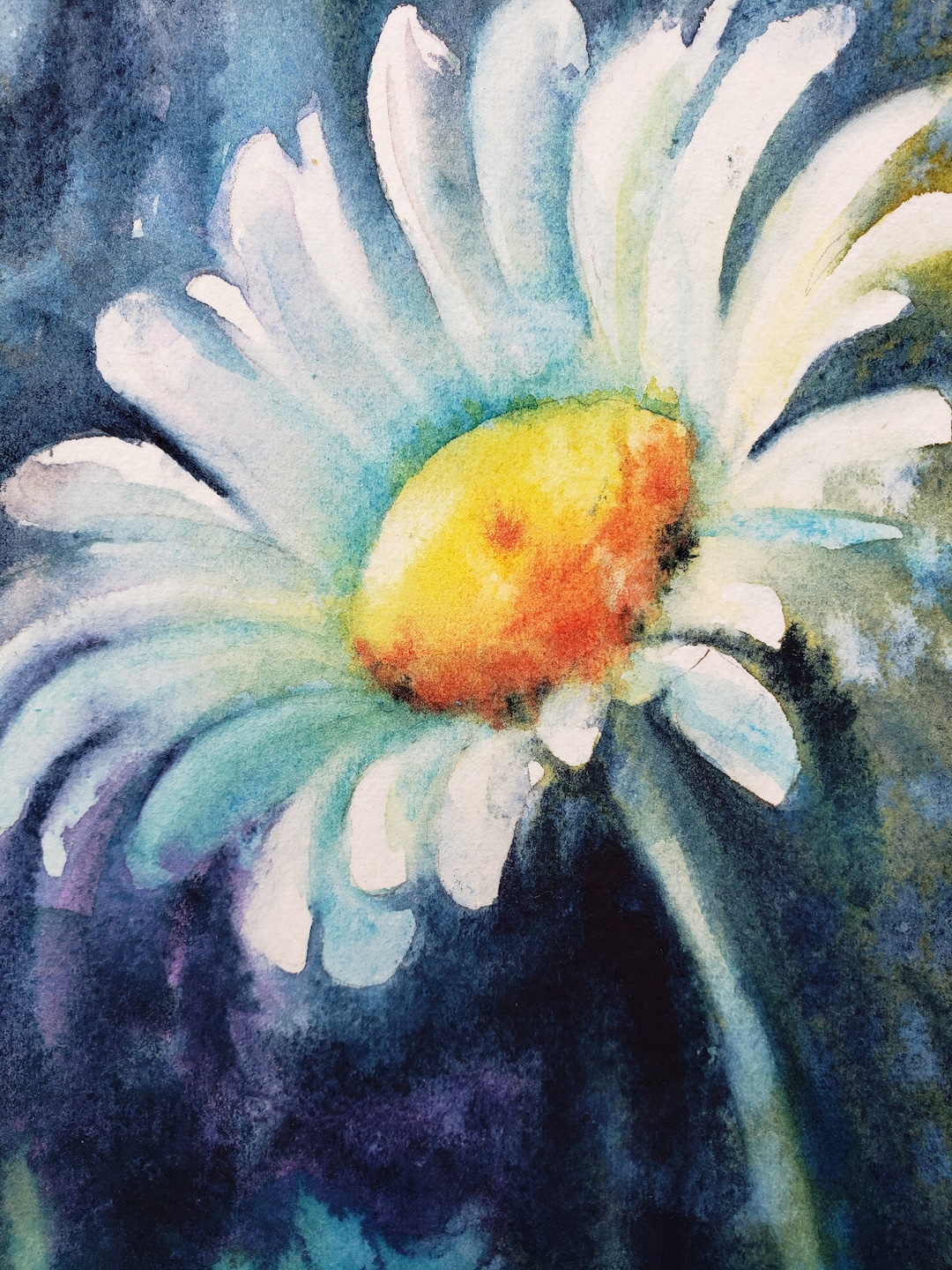 How to Paint a Loose Impressionistic Daisy Flower With Lost and Blurred ...