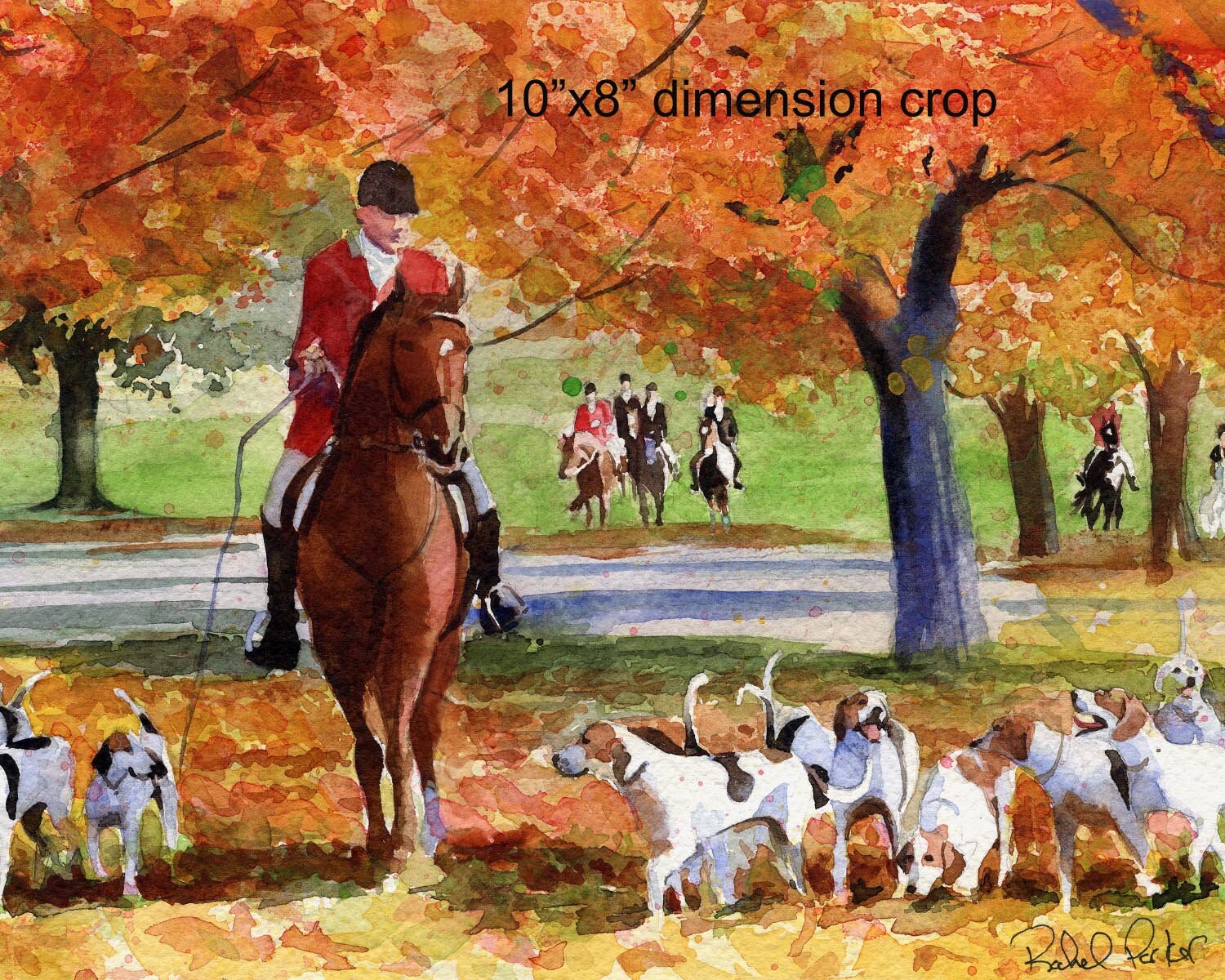 Foxhunt Horse Art Print of My Watercolor Painting Fall Hunt - Etsy