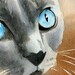 Tonkinese Tonk Siamese Cat Art Print of a Watercolor Painting Big Large ...