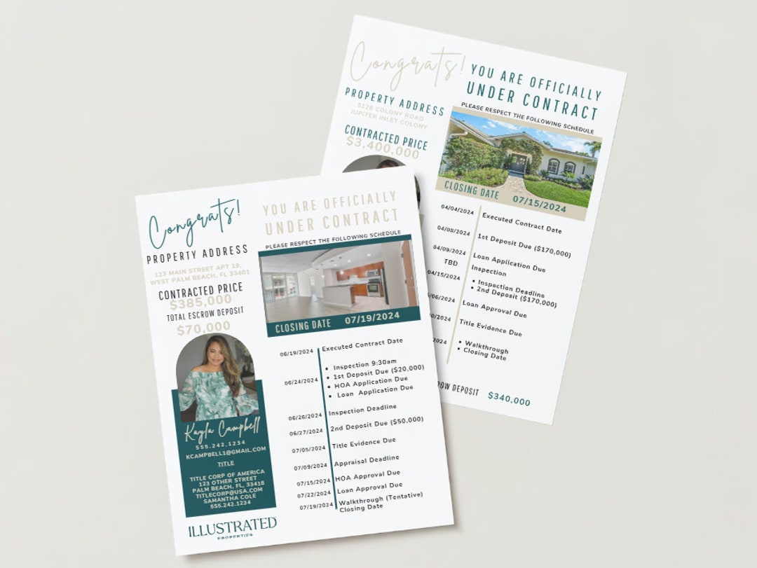 SIX Closing Timelines for Real Estate - Etsy