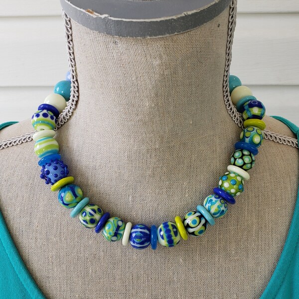Lampwork Bead Necklace - Etsy