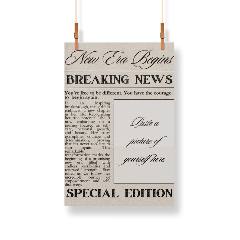 Aesthetic Newspaper Poster Clipping Wall Art Motivational Print - Etsy
