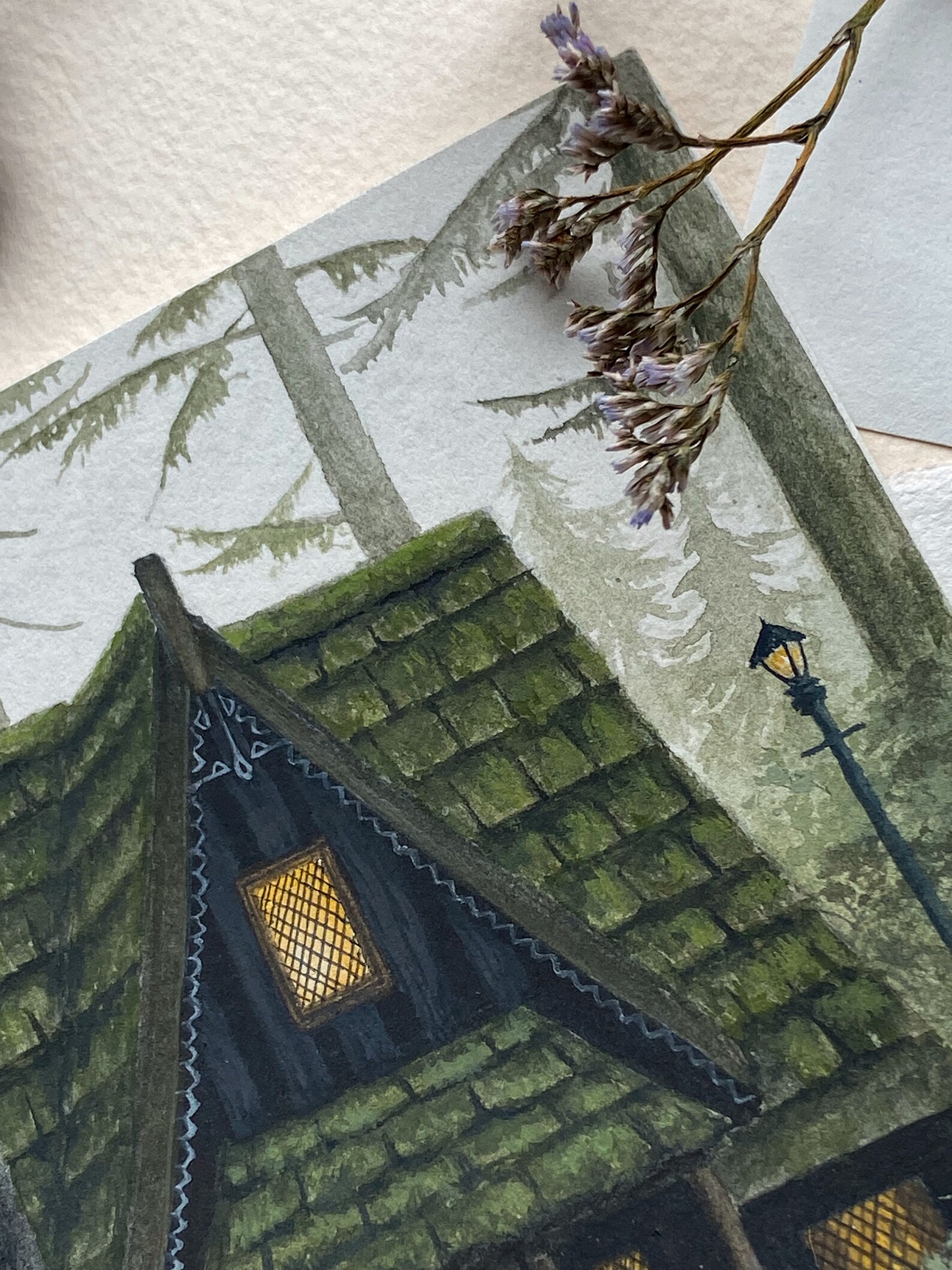 Witch Retreats - High Trees Cabin - Witches House Original Painting - Etsy