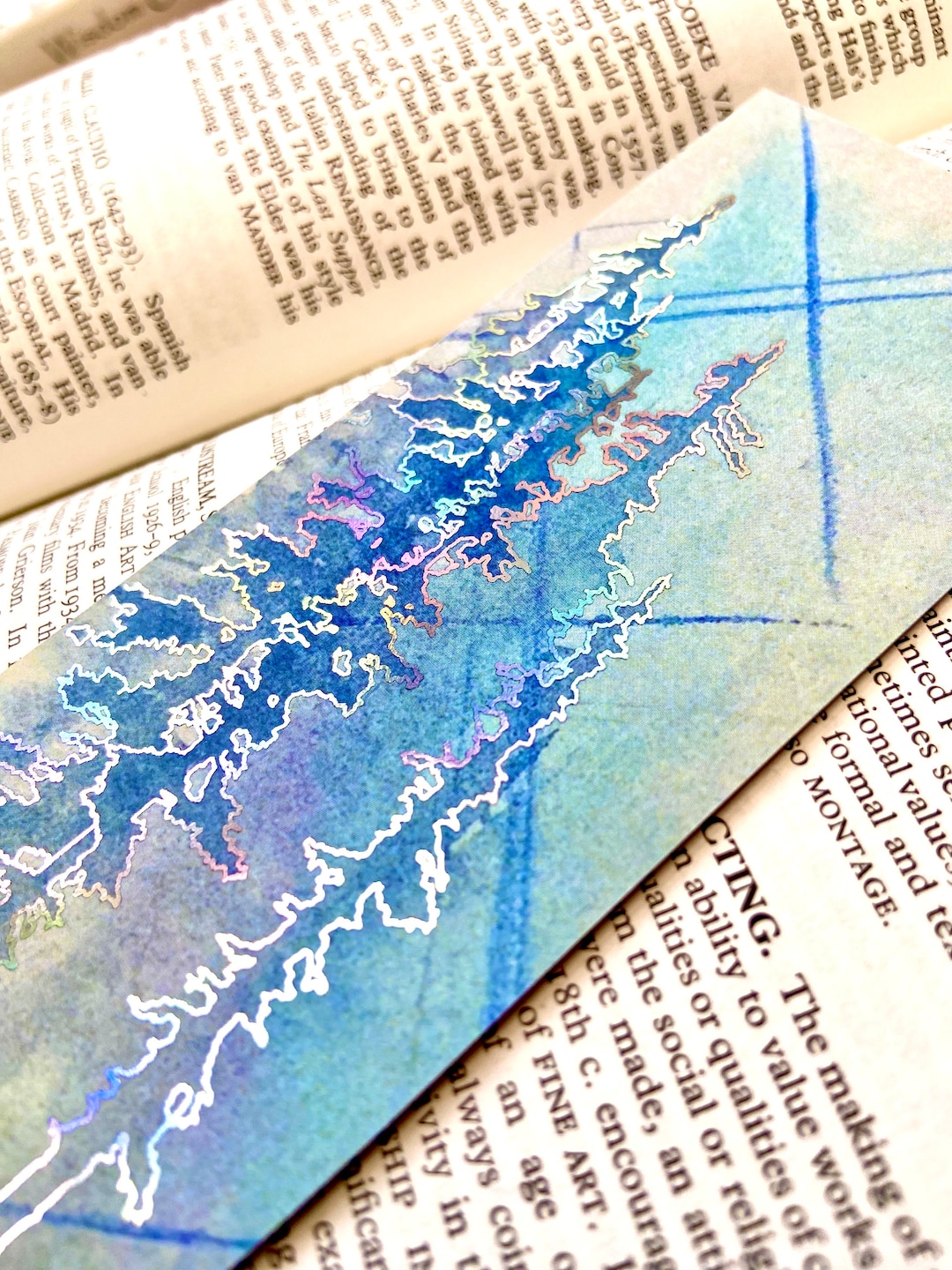 Foiled HOLOGRAM Bookmark Double-sided Hologram Foil Crystal Forests ...