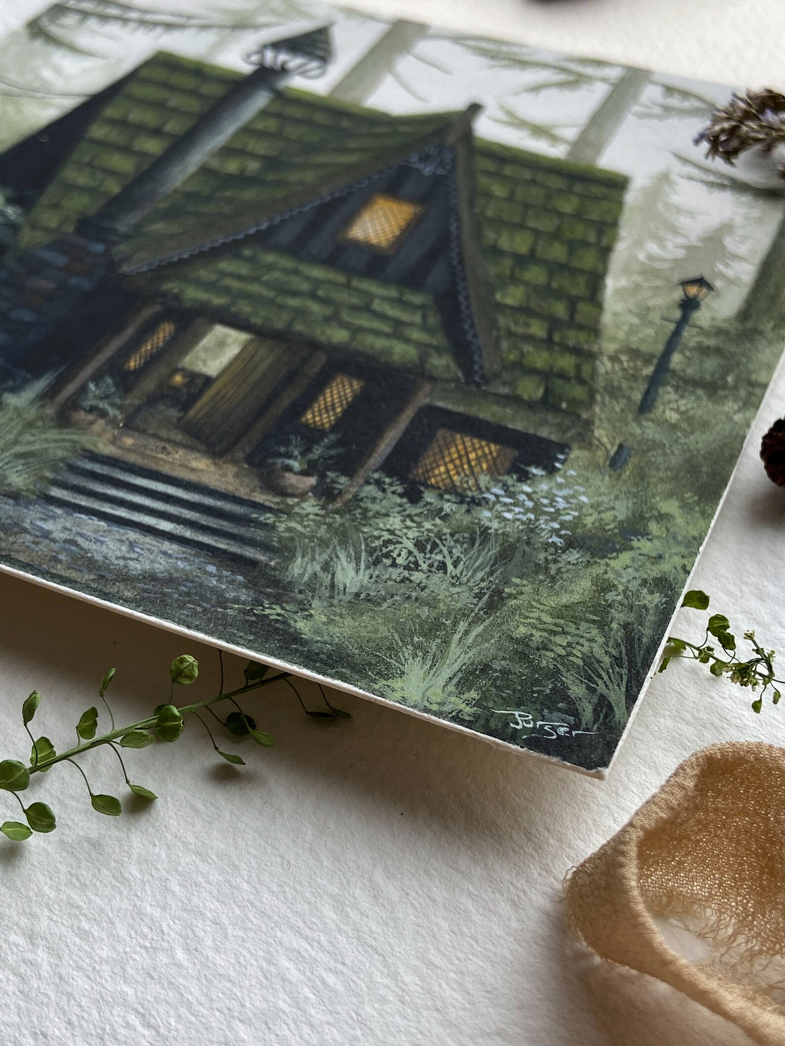 Witch Retreats - High Trees Cabin - Witches House Original Painting - Etsy