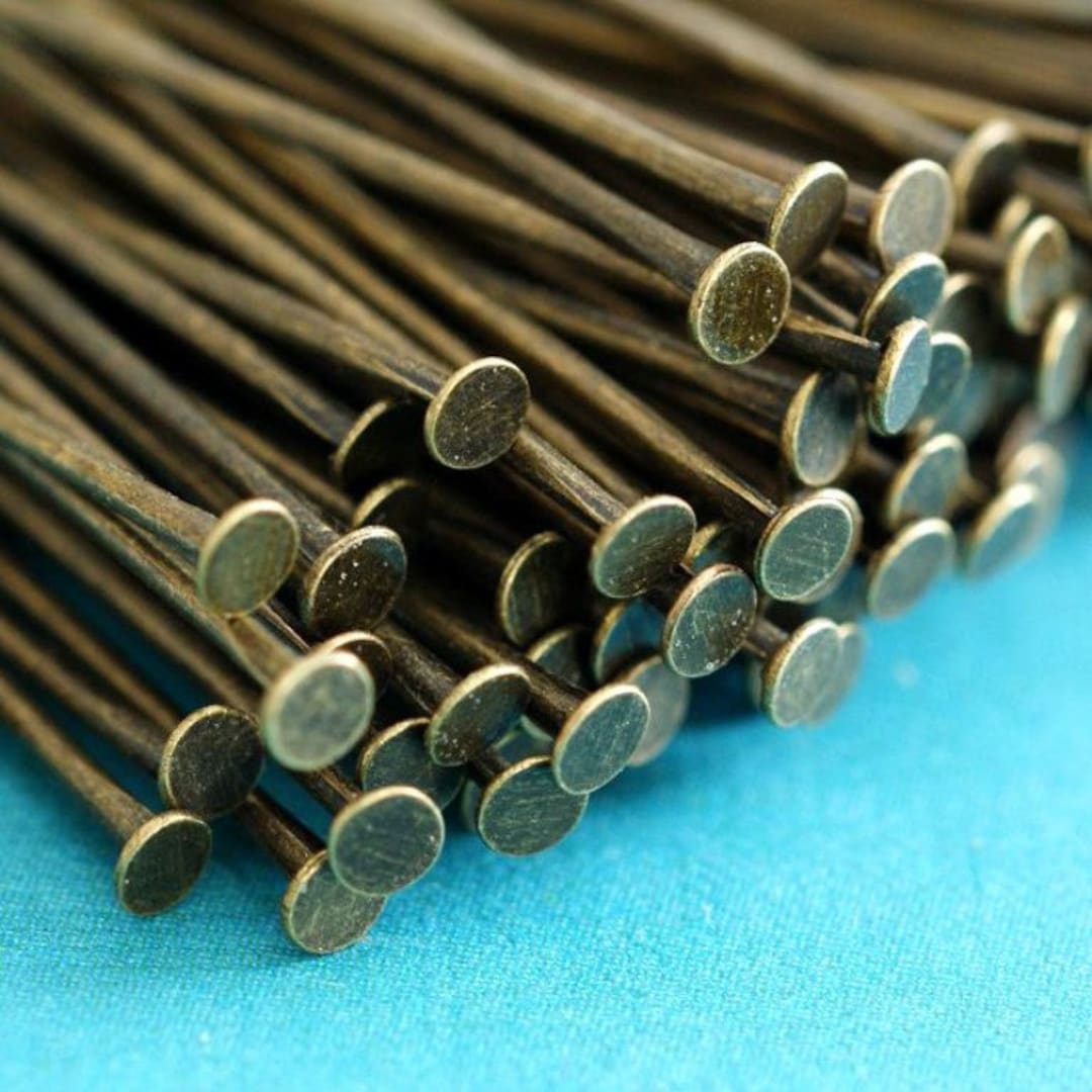 Nickel Free 100pcs 2 Inch Antique Bronze Headpins 50mm - Etsy