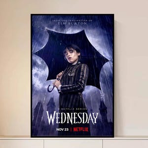 Wednesday Poster, High Quality Canvas Poster Prints, Retro Poster ...