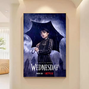 Wednesday Poster, High Quality Canvas Poster Prints, Retro Poster ...