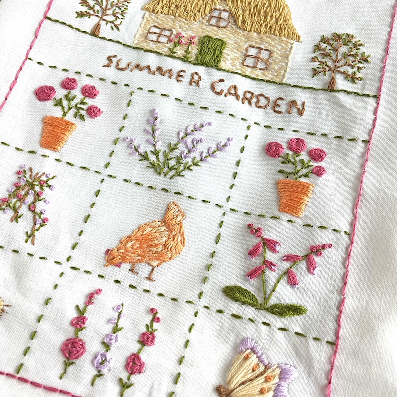 Summer Embroidery Kit - Etsy