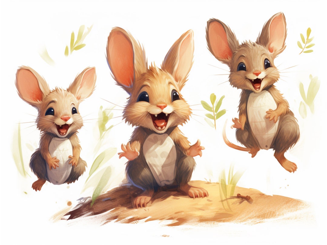 Lindo ratón Clip Art PNG para diseños divertidos - Etsy España