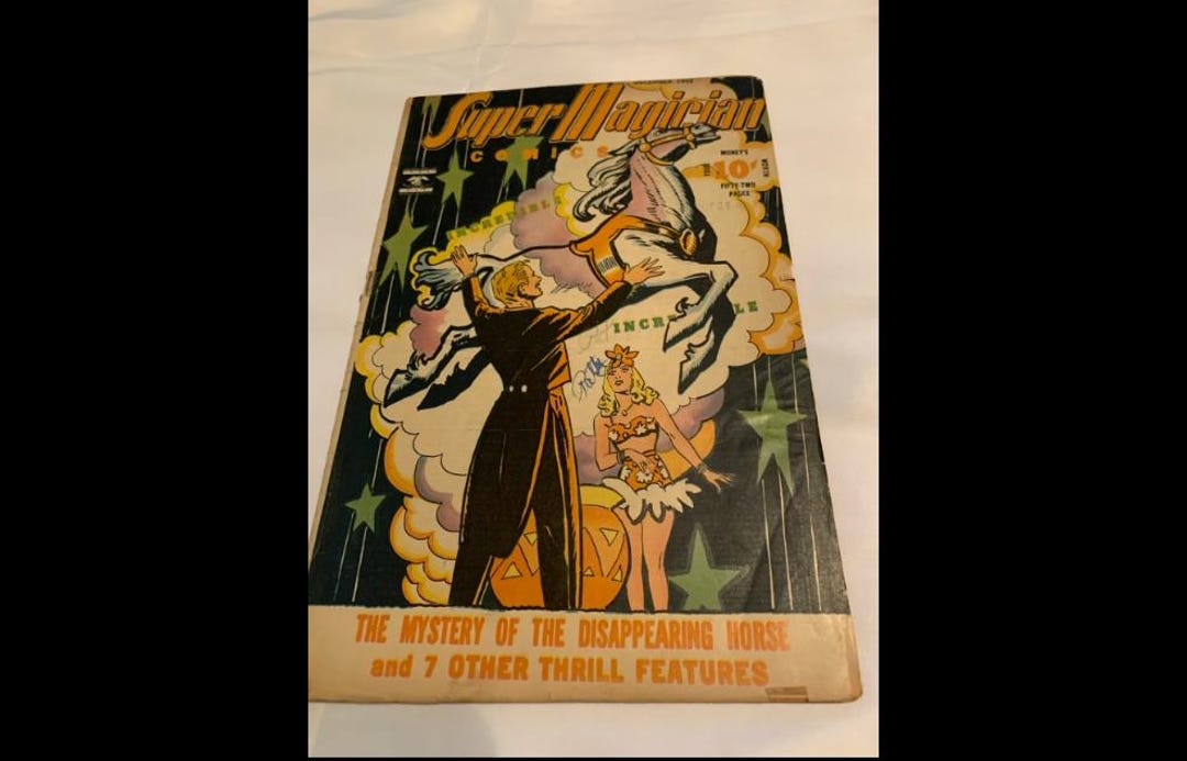 Super Magician Comic 8 1945 the Mystery of the Disappearing Horse RARE - Etsy