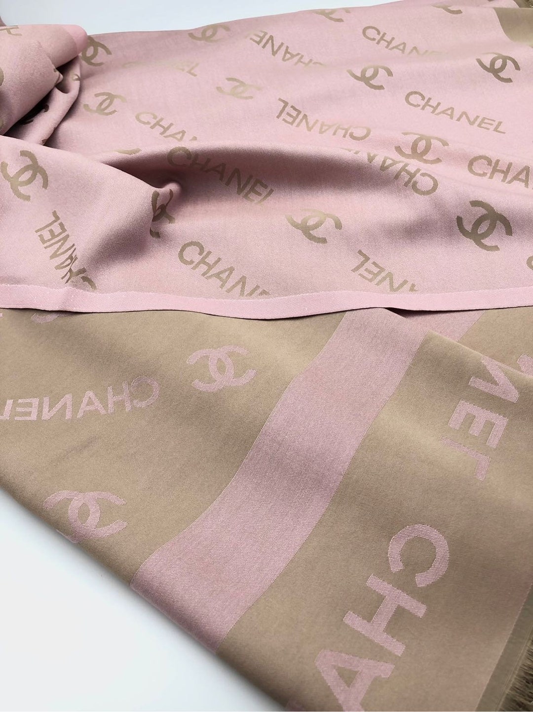 Vintage Chanel Silk Shawl Chanel Vintage Foulard Large Carré Chanel ...