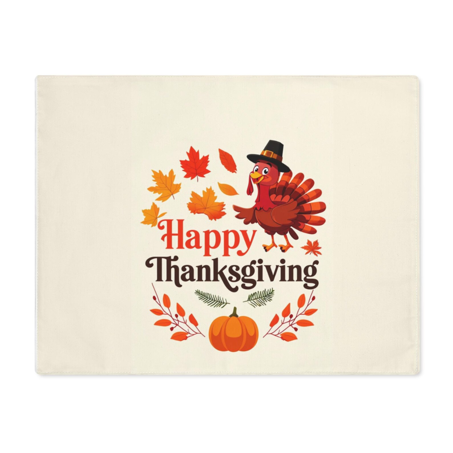 Thanksgiving Turkey Cotton Twill Placemat - Autumn Harvest Decor - Etsy