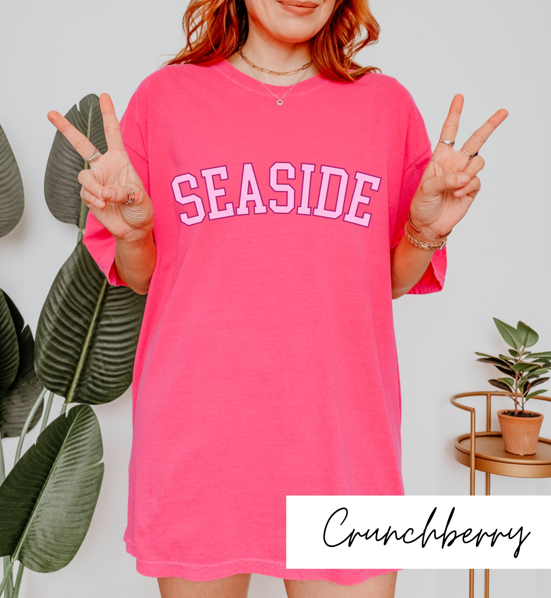 Seaside Shirt for Beach Trip Tshirt Cover up Beach Shirt Varsity Beach ...