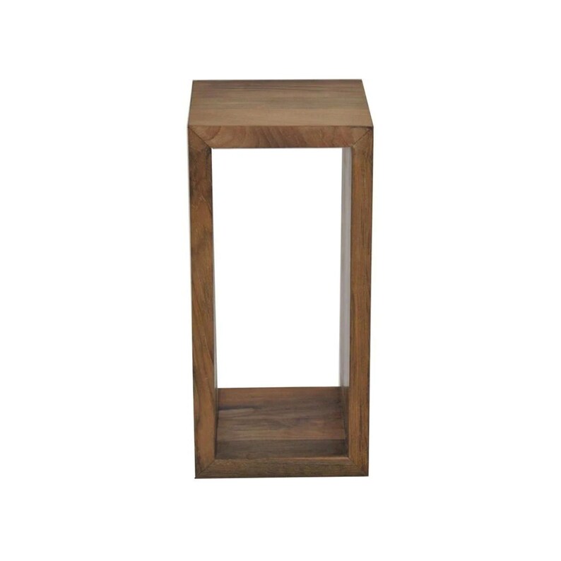 Wooden Display Shelf Floating Shelving Timber Cube Stand Living Room ...