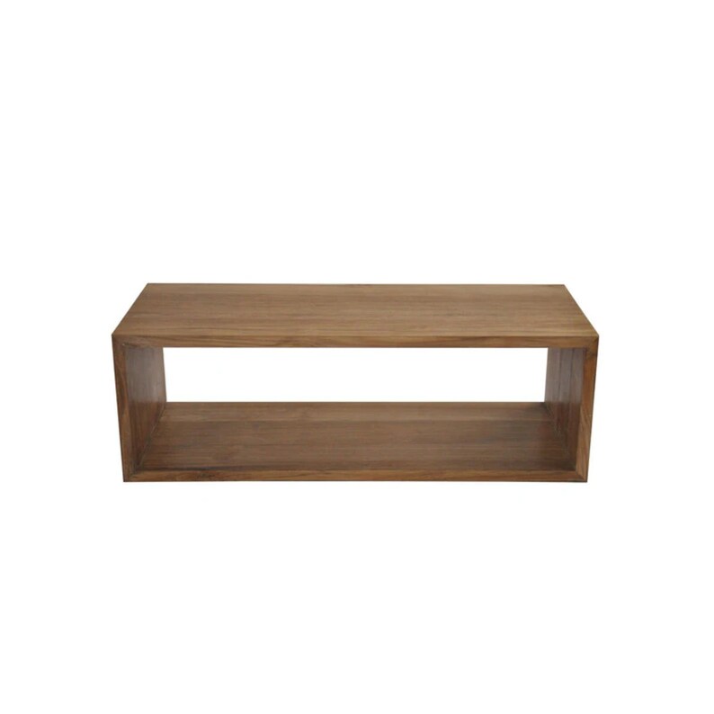 Wooden Display Shelf Floating Shelving Timber Cube Stand Living Room ...