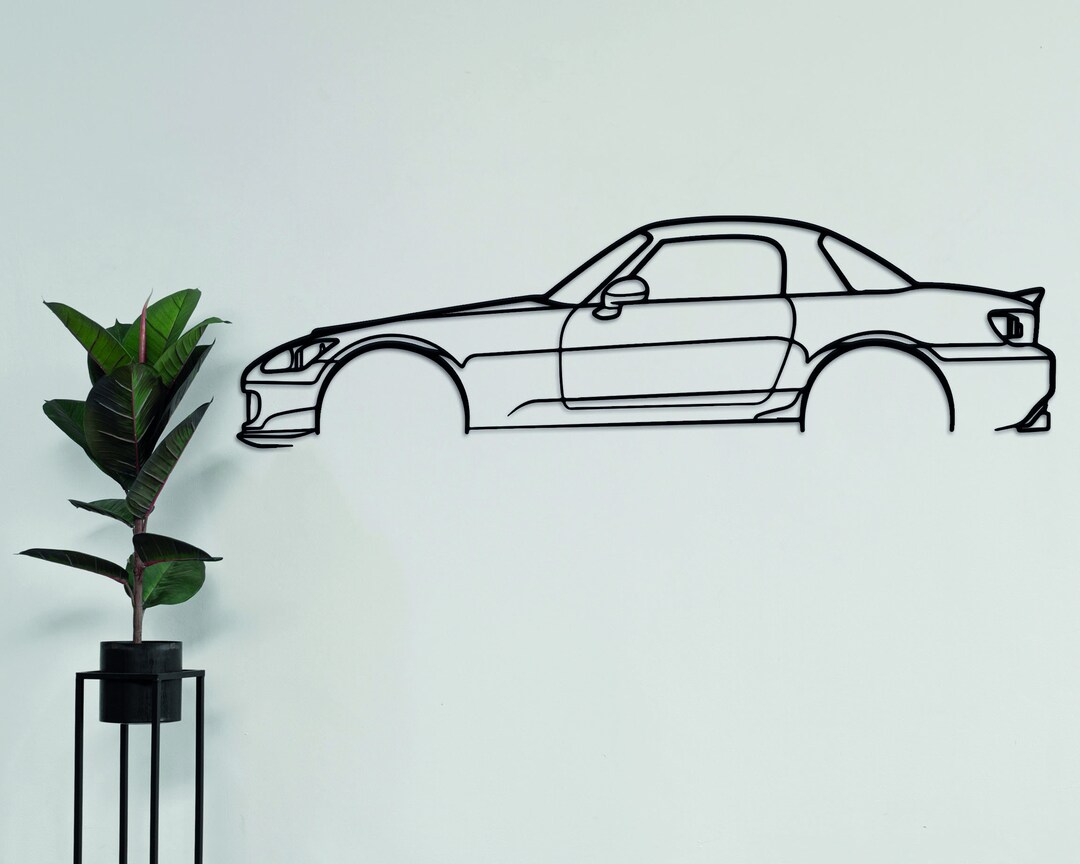 Honda S2000 Silhouette Car Metal Wall Art, Car Garage Wall Decor, Metal ...