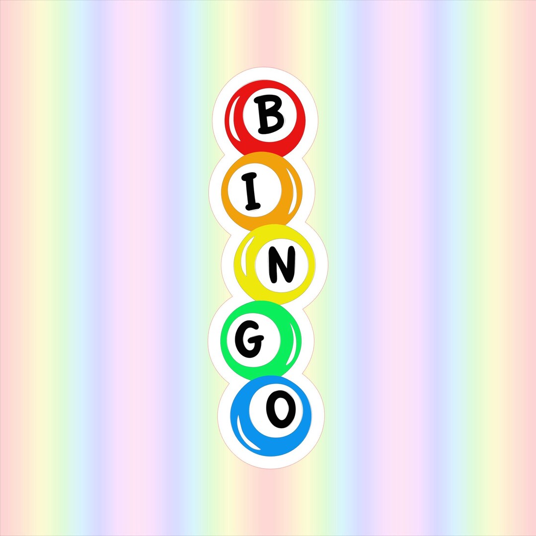 Bingo Balls Vinyl Sticker: Water Bottle, Laptop Decal (3") - Etsy