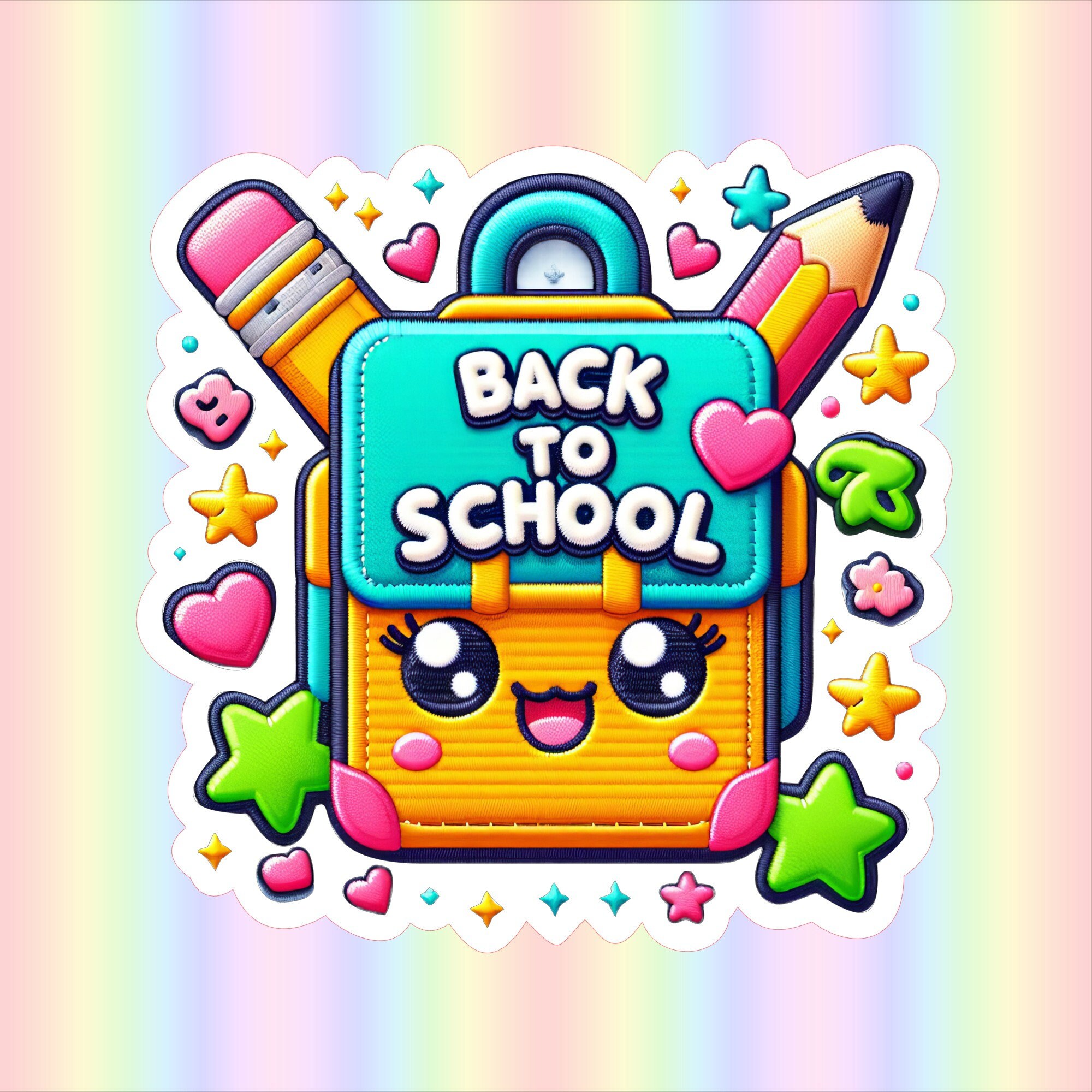 3" Cute Backpack Back to School Sticker * Vinyl Laminated Sticker ...
