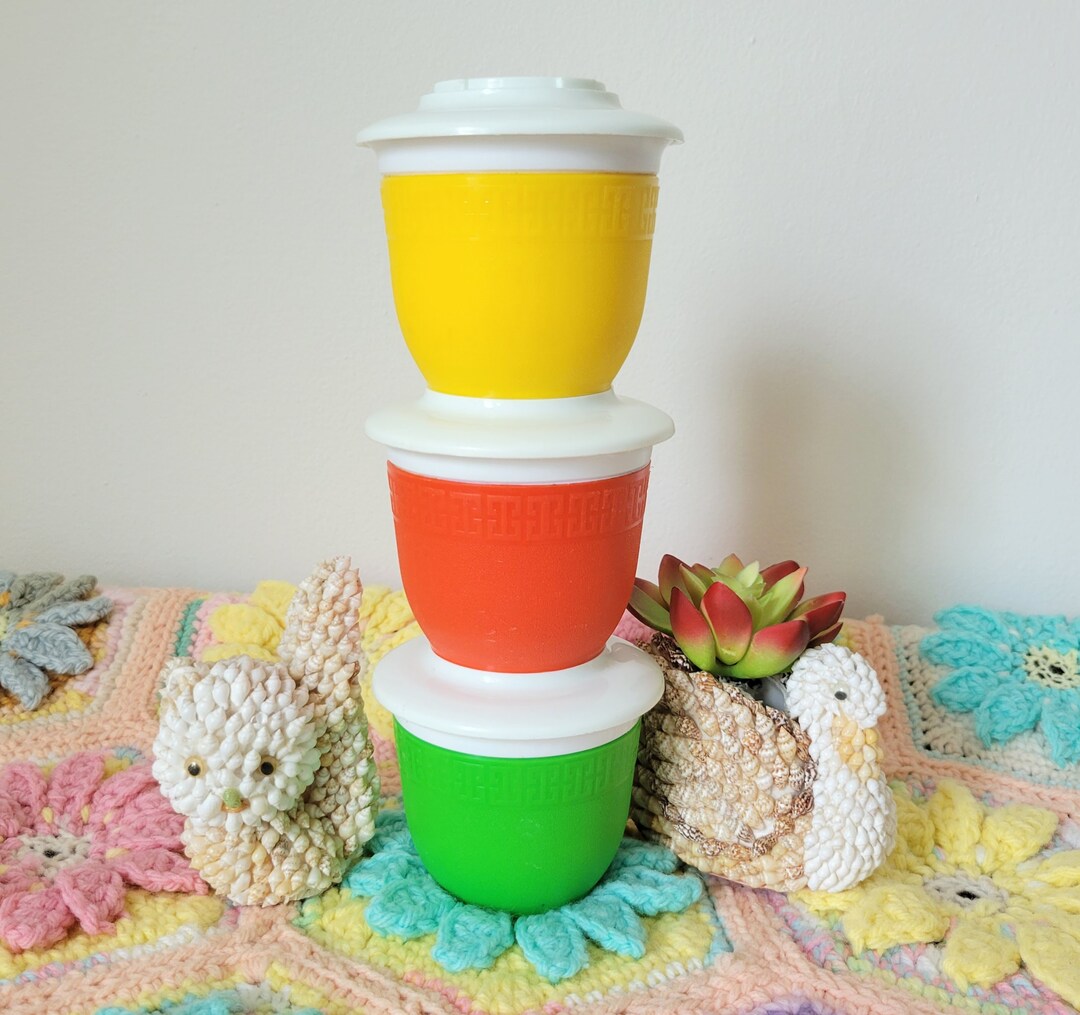 Vintage Set of 3 Olympian Thermoware Plastic Stackable Storage ...